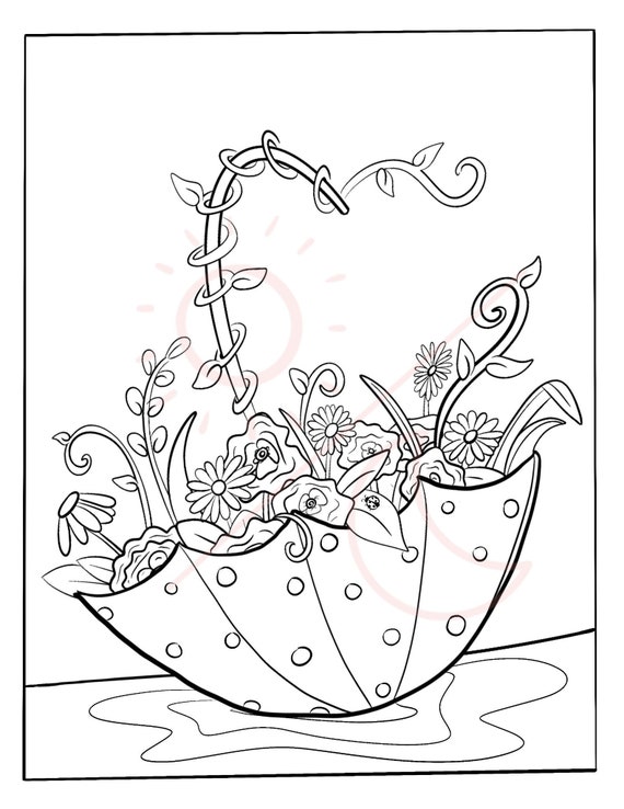 April Showers Coloring Pages April Showers Coloring Pages