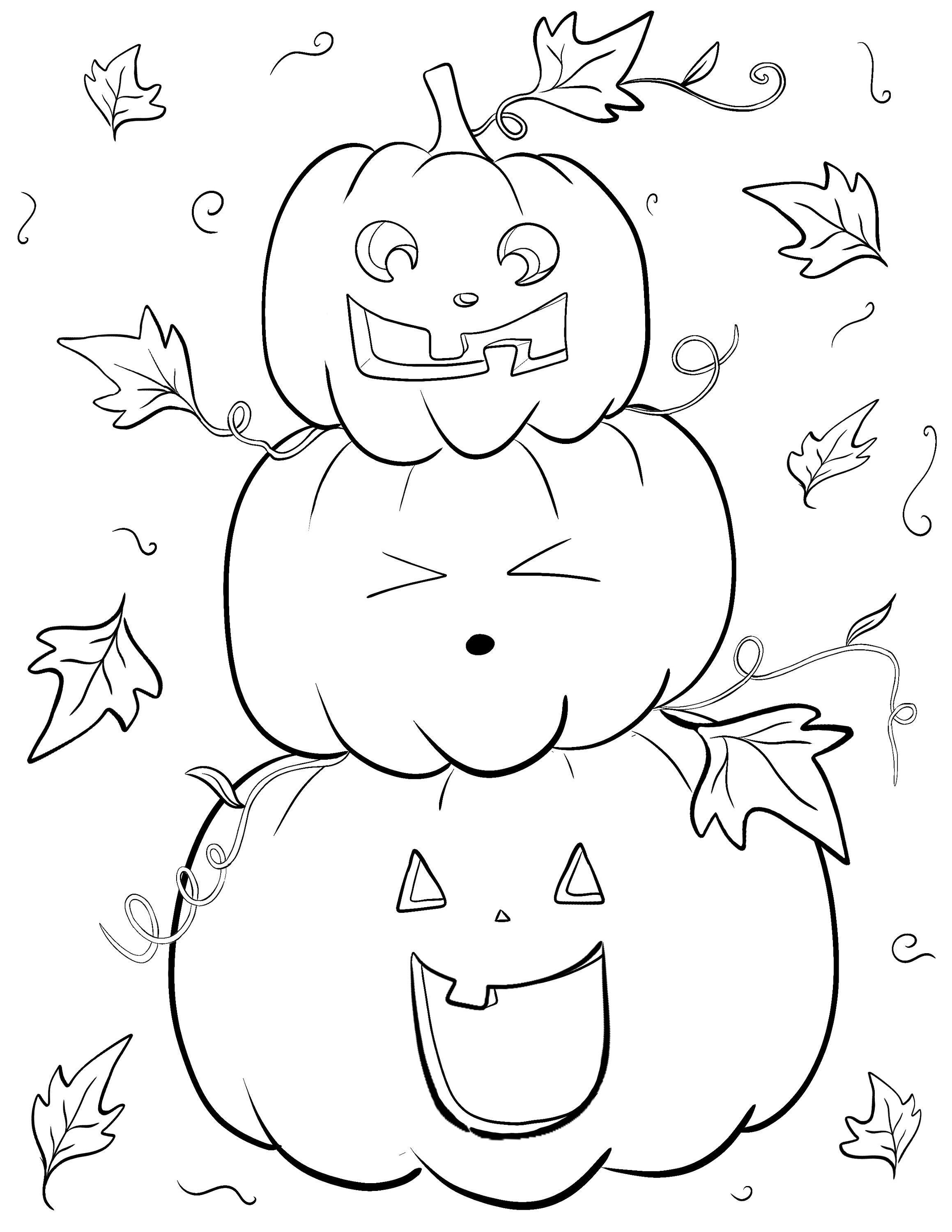 Halloween Coloring Sheet Bundle - Etsy