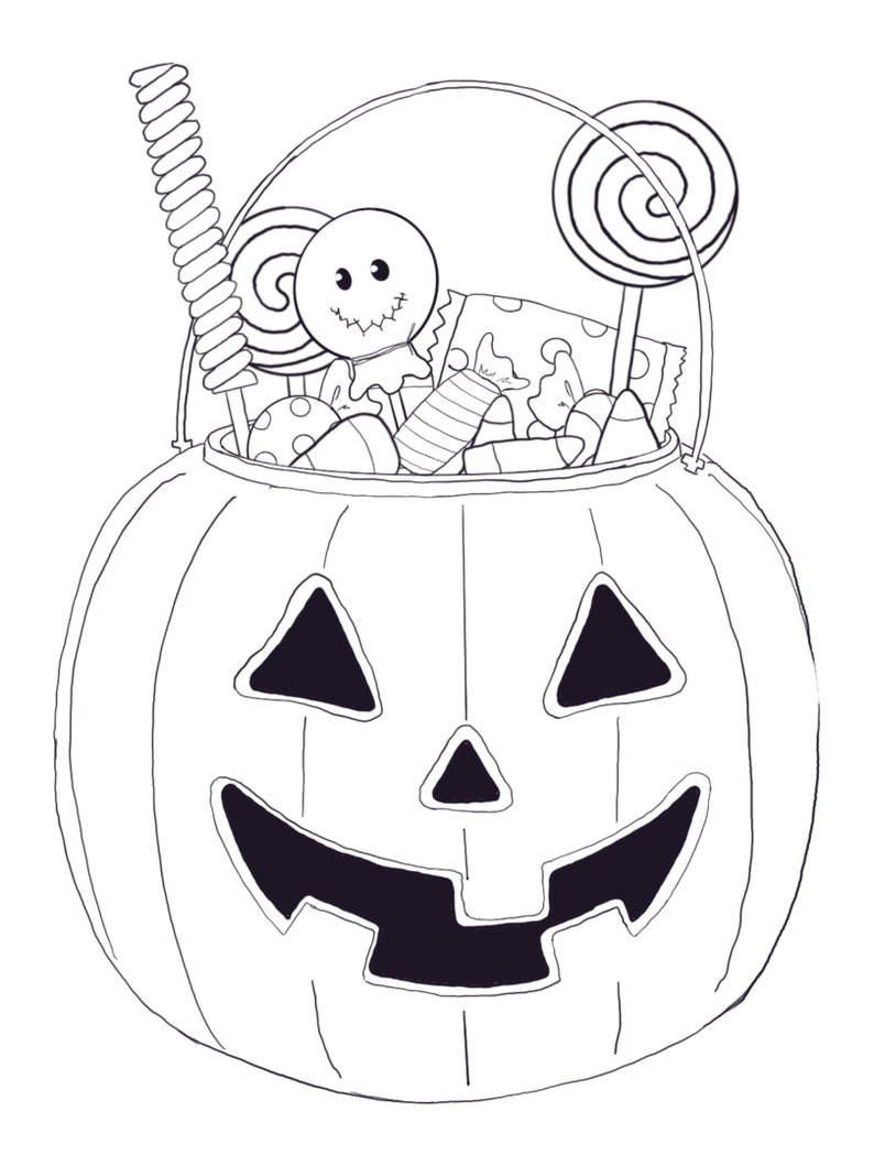 Halloween Coloring Sheet Bundle - Etsy