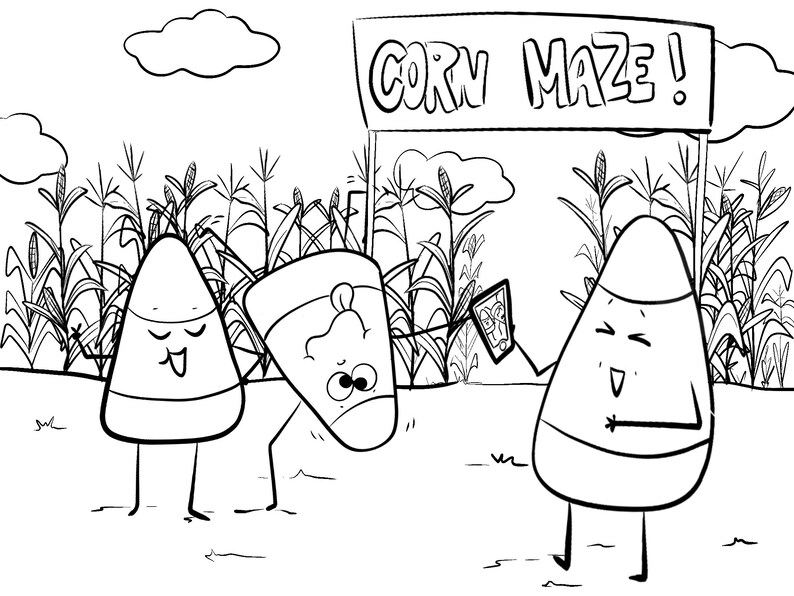 Halloween Coloring Sheet Bundle - Etsy