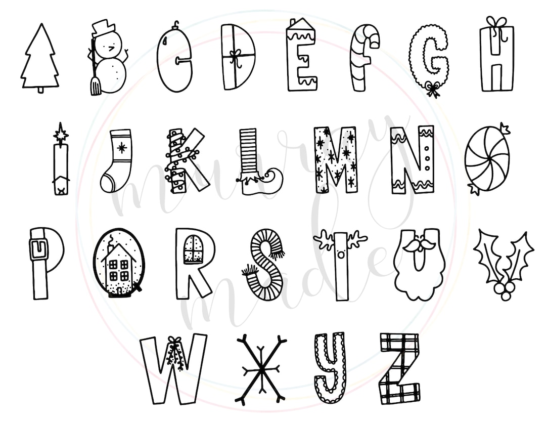 Christmas Alphabet Printable Download - Etsy