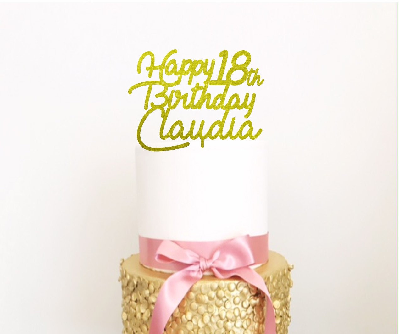 Eighteen Cake Topper Eighteen Birthday/18 Cake Topper/happy | Etsy