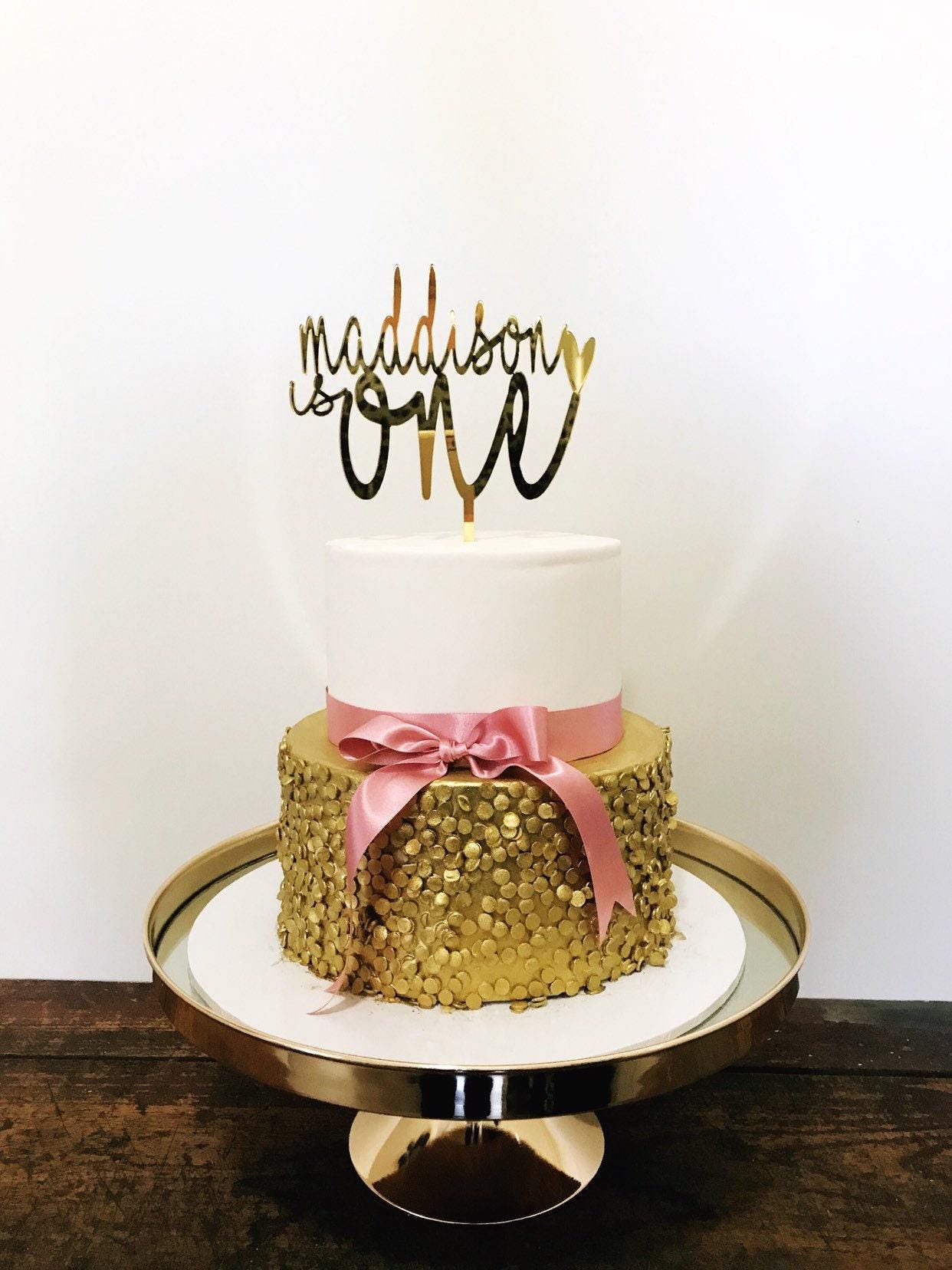 Personalised One Cake Topper- First Birthday/1st Birthday Cake Topper ...