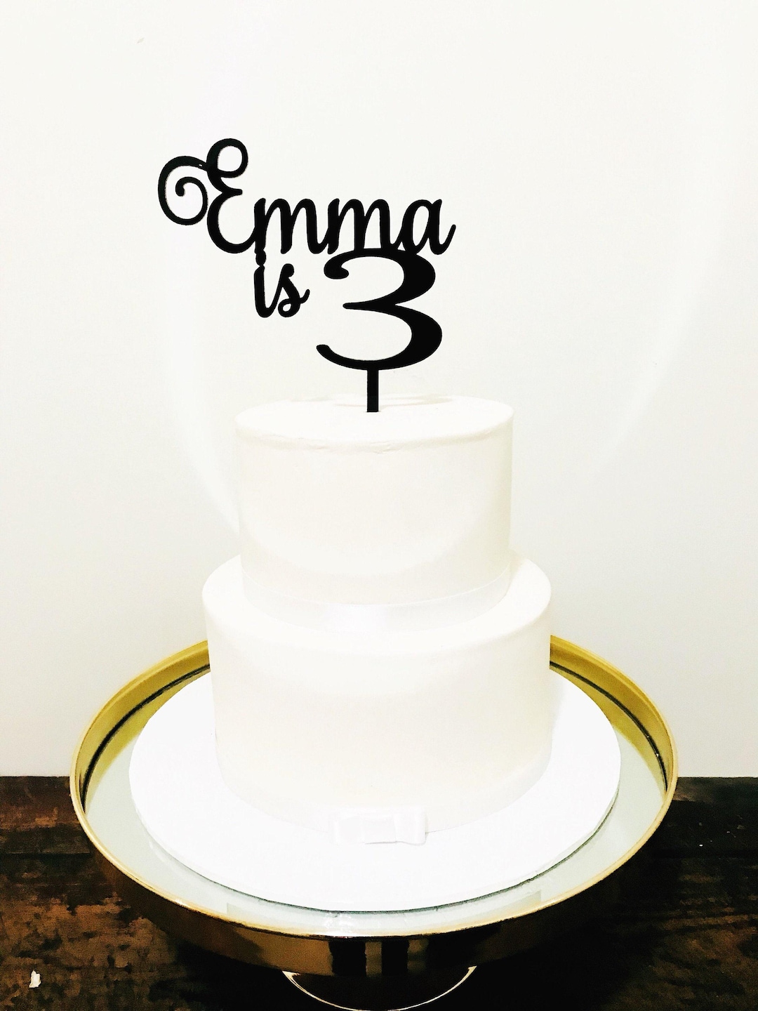 Custom Three Cake Topper- Third Birthday/3rd Birthday/3 Cake Topper ...