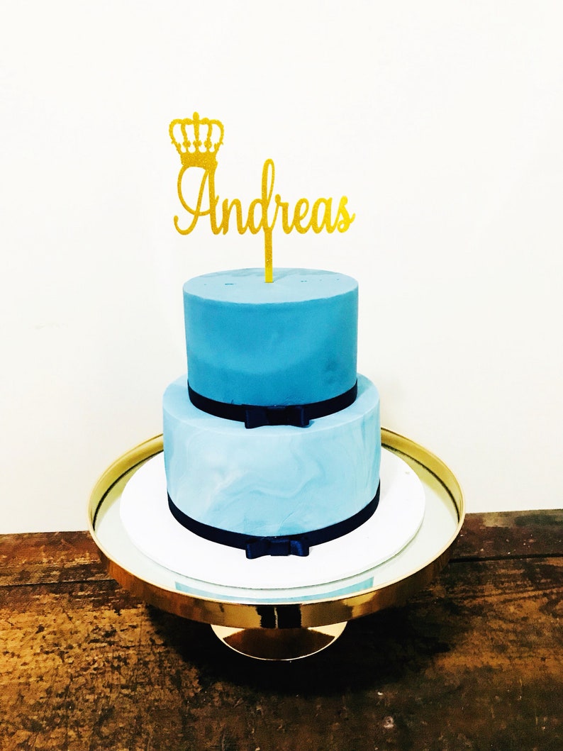 Personalised Crown Acrylic Cake Topper Prince Crown Cake - Etsy