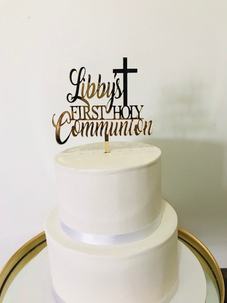 Personalised First Holy Communion Acrylic Cake Topper God - Etsy Australia
