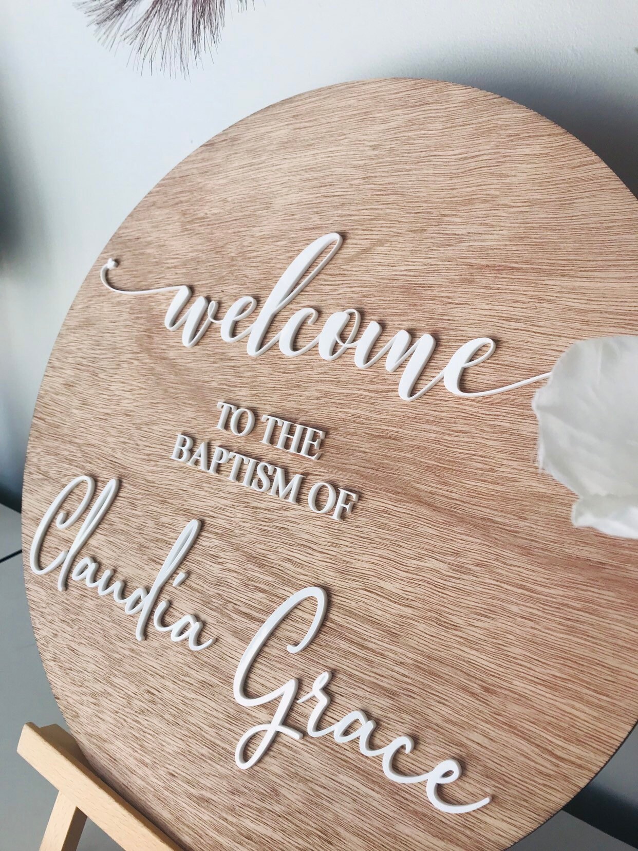 40 Cm Personalised Baptism Sign/welcome Sign/baptism - Etsy