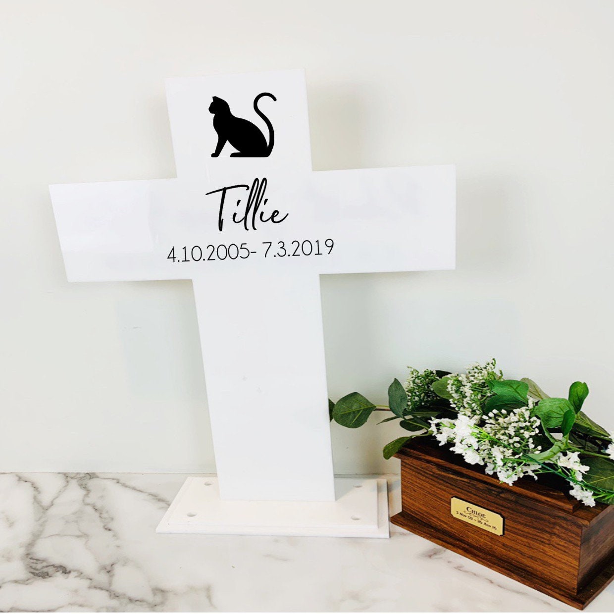 Pet Memorial Cross/freestanding Cross/pet Memorial Plaque/pet - Etsy ...