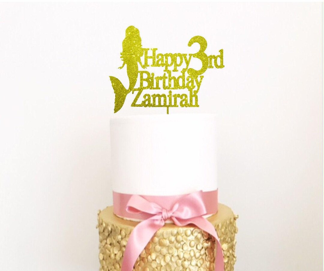 Mermaid Cake Topper- Mermaid Party/mermaid Party Decor/mermaid Cake ...