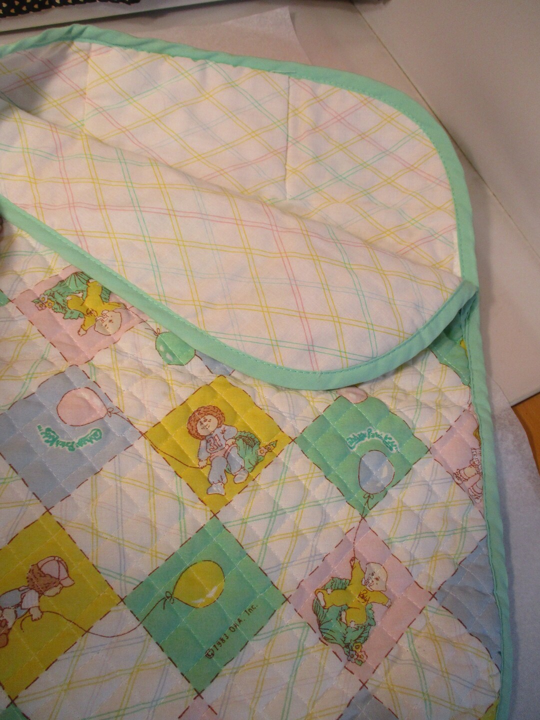 Vintage 1983 Cabbage Patch Baby Doll Kids Newborn Quilted Sleeping Bag ...