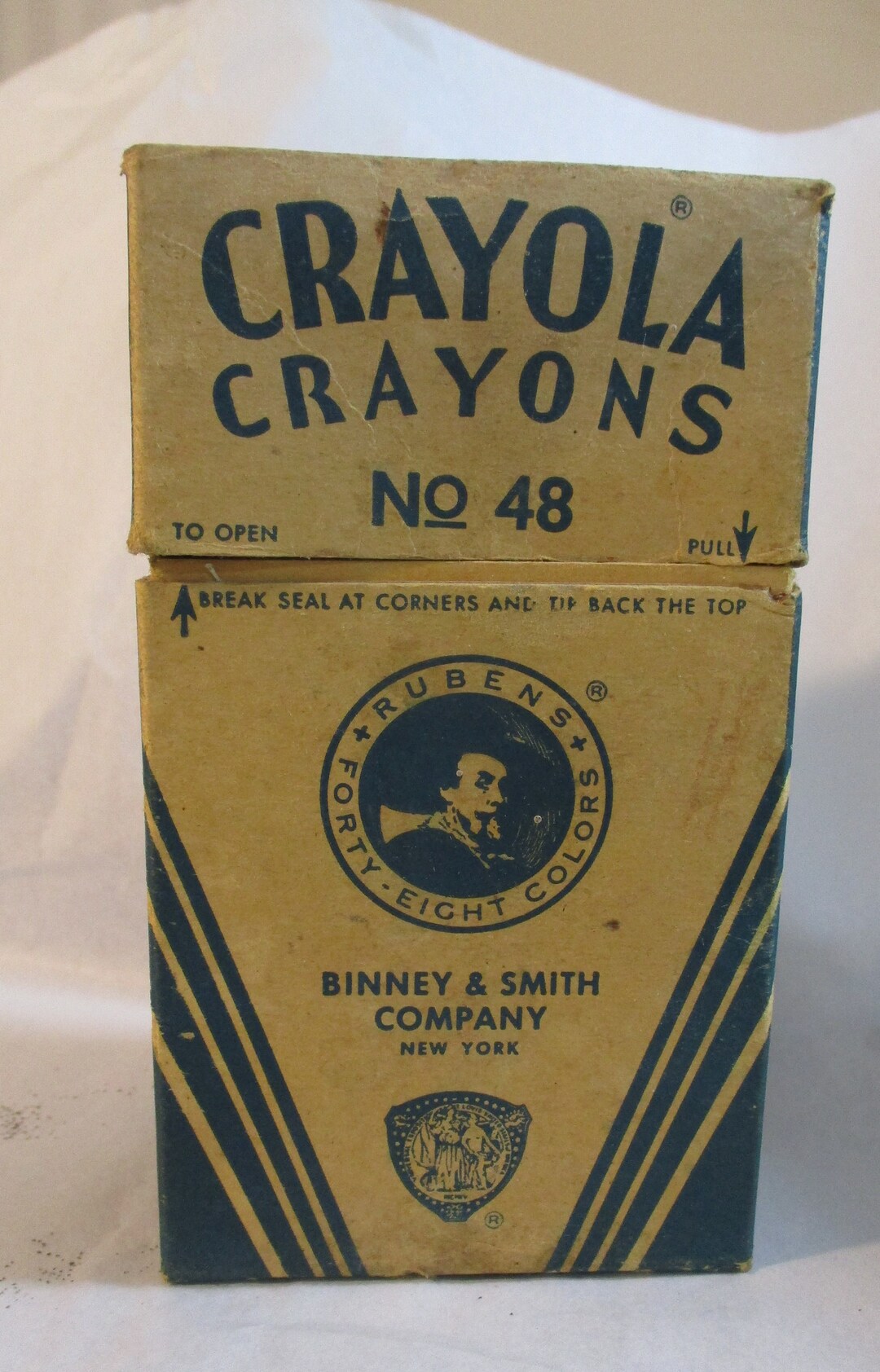 Vintage Old Box Crayola Crayons Gold Medal 48 Binney & Smith Antique - Etsy