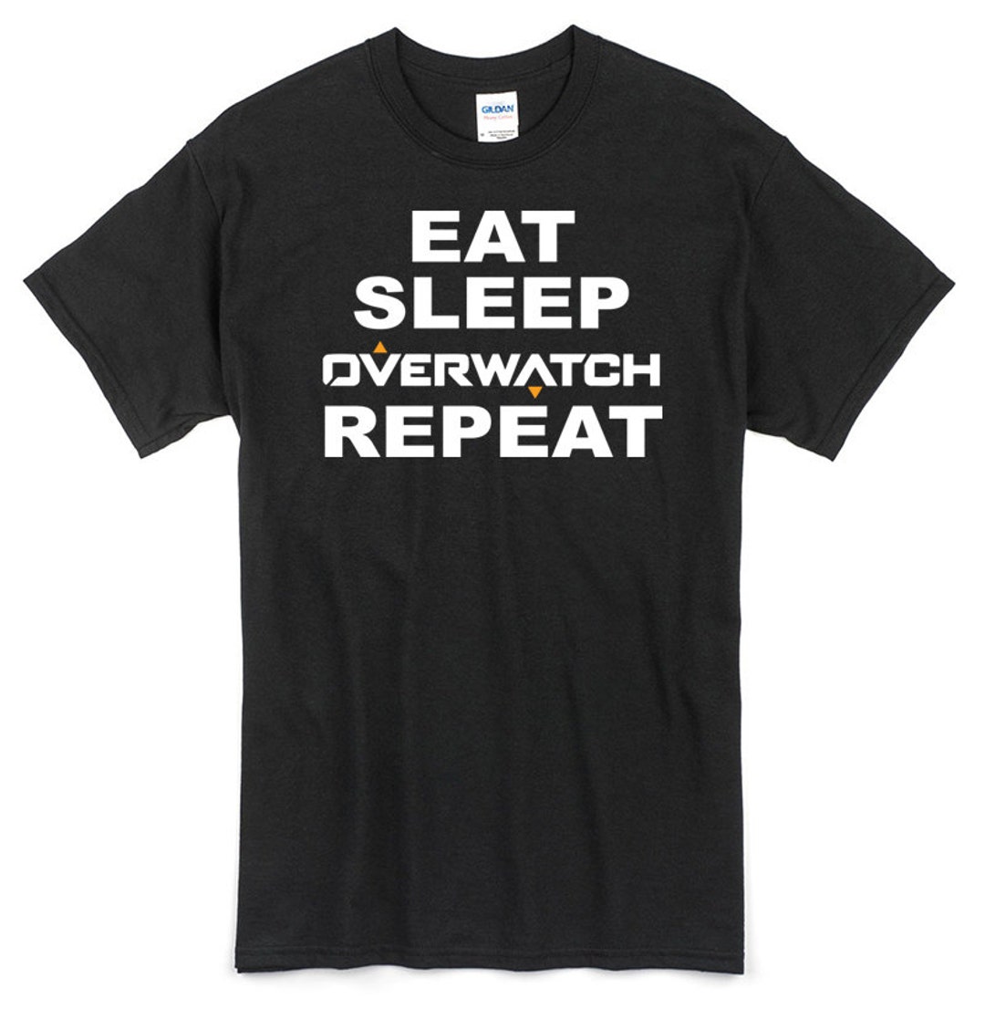 Eat Sleep Overwatch Repeat T-shirt Black or White 100% Cotton Gift ...