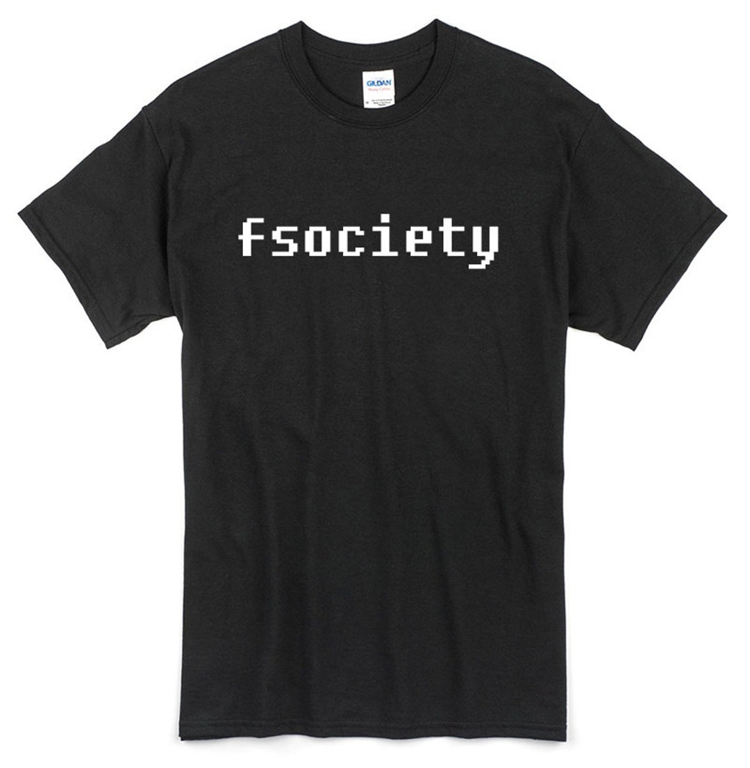Fsociety T-shirt Black 100% Cotton Mr Robot Hacker Anonymous - Etsy
