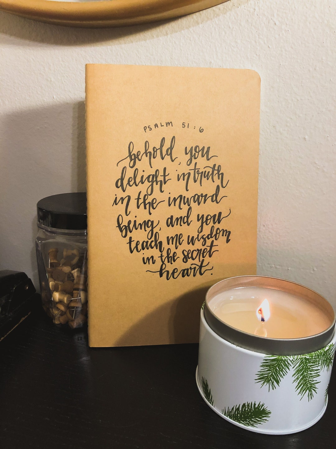 Personalized Notebook / Custom Caligraphy Cursive / Hand Lettering ...