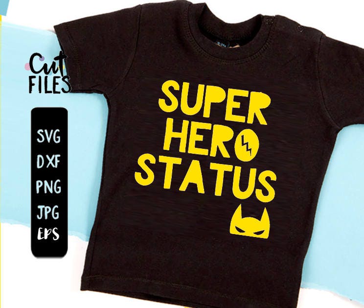 Superhero SVG File Superhero status Tshirt Clip Art Jpeg | Etsy