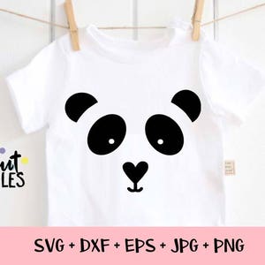 Panda Face Svg / Dxf / Eps / Png Files, Digital Download, Pand Cut File ...