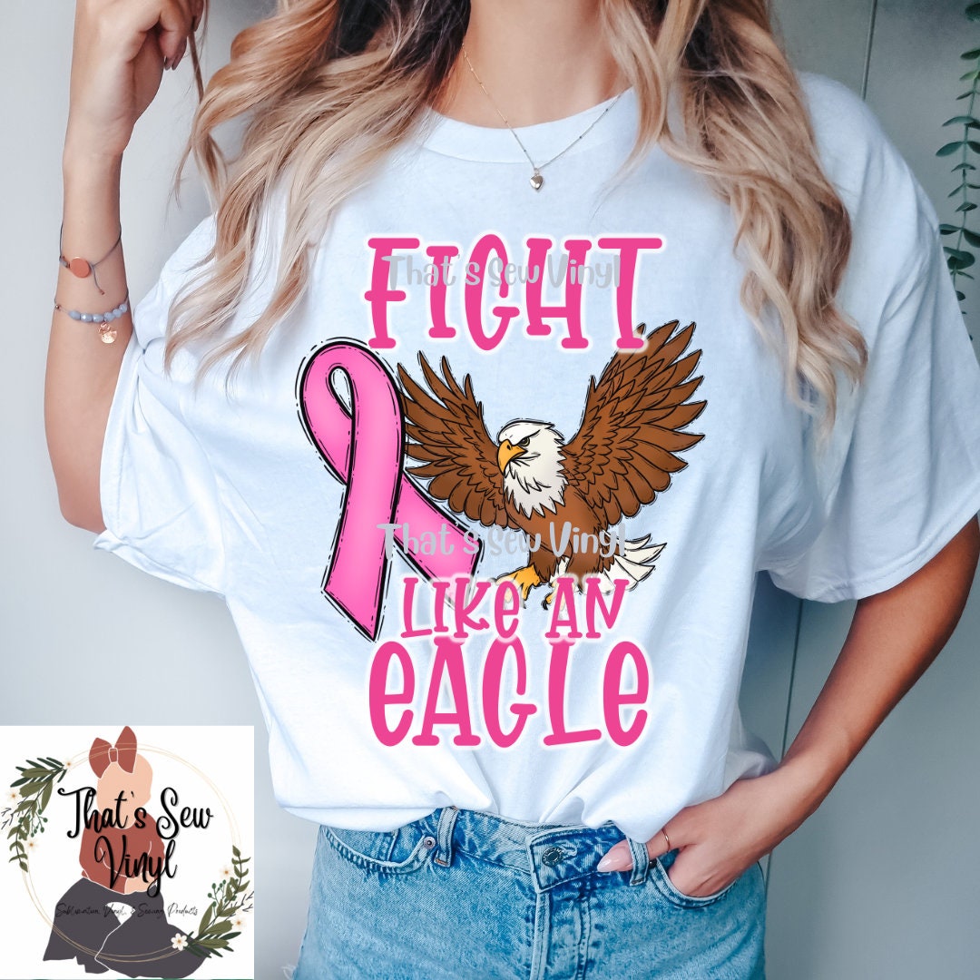 Pink Fight Like an Eagle PNG School Mascot Breast Cancer Awareness - Etsy
