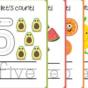 Let's Count Workbook Fun Counting & Number Writing up to - Etsy