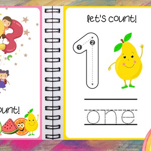 Let's Count Workbook Fun Counting & Number Writing up to - Etsy