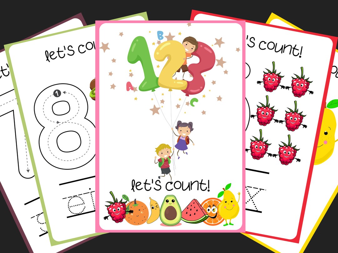 Let's Count Workbook Fun Counting & Number Writing up to - Etsy