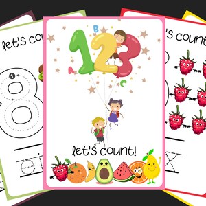 Let's Count Workbook Fun Counting & Number Writing up to - Etsy