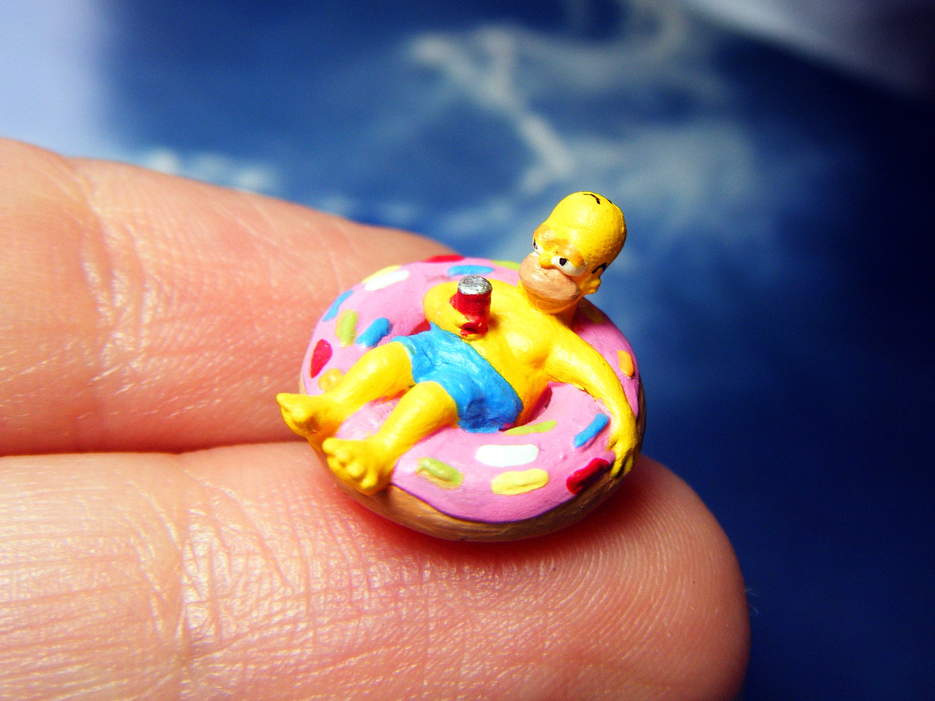 Miniature Homer Simpson! HO Scale Mini Model for Terrariums, Model ...