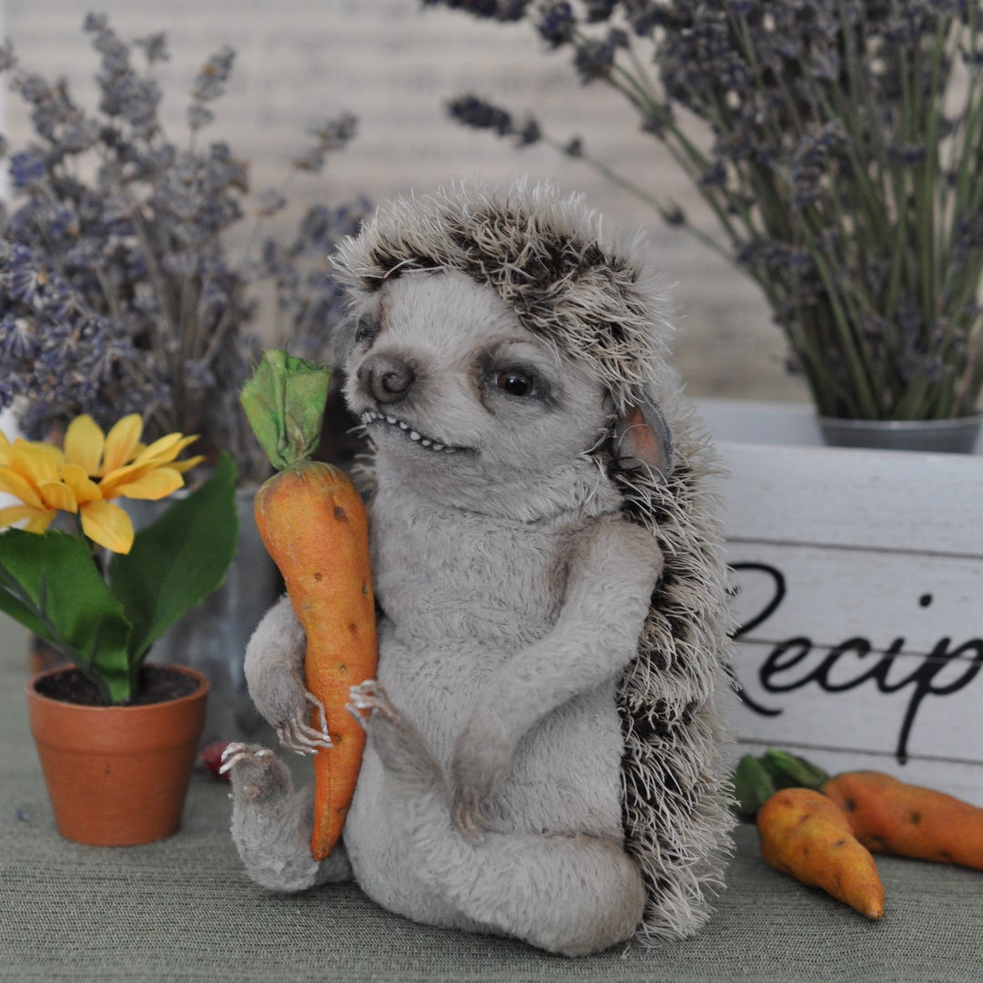 Teddy Bear Style Hedgehog , Hedgehog Teddy, Plush, Handmade Collectible ...