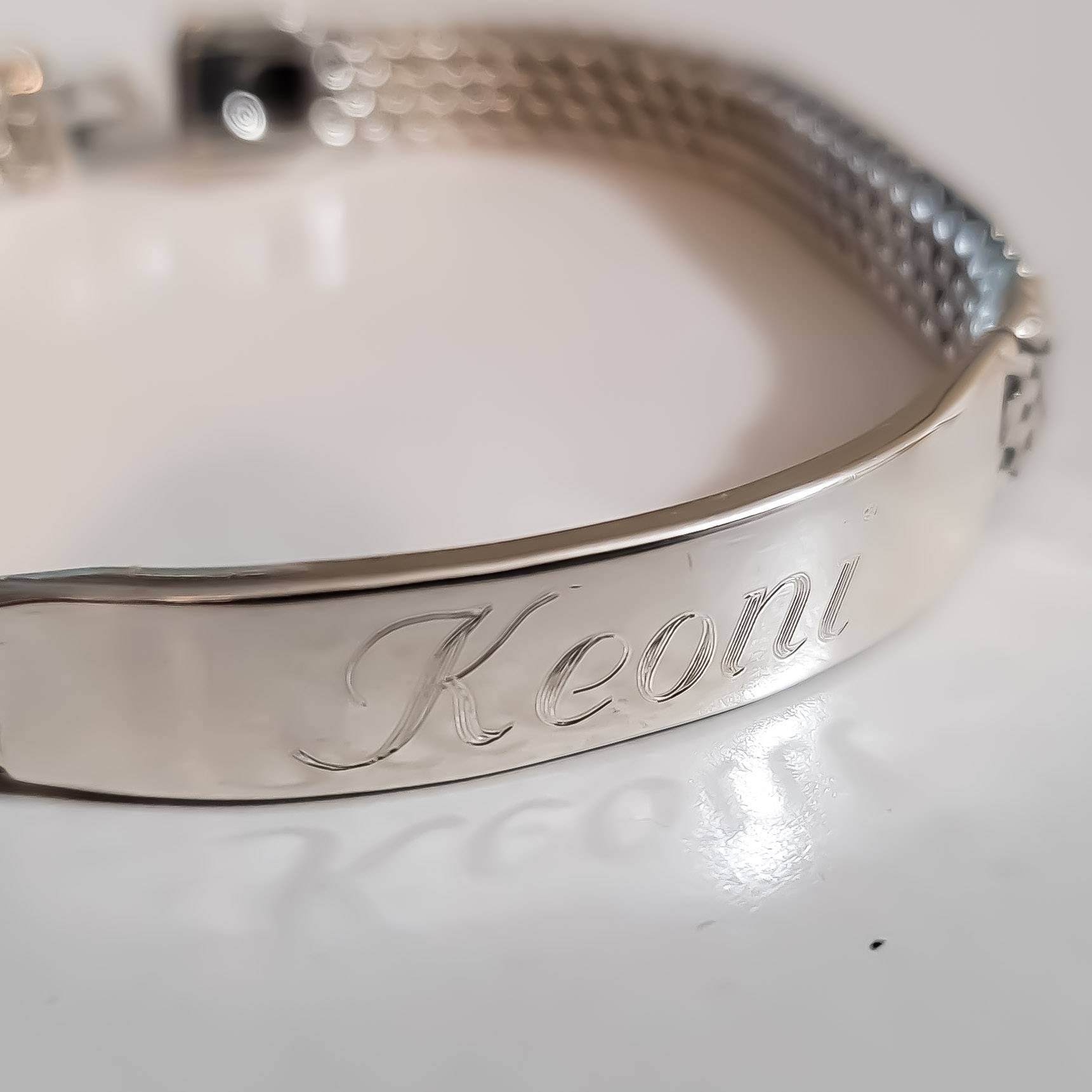 Made to Order Sterling Silver Personalized Mens ID Bracelet