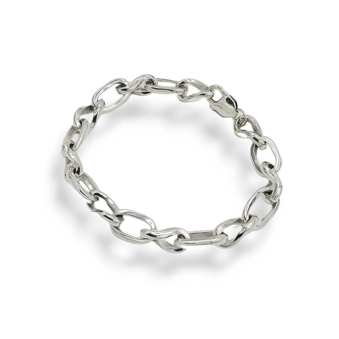 Twisted Cable Chain Bracelet for Men in Sterling Silver - Etsy
