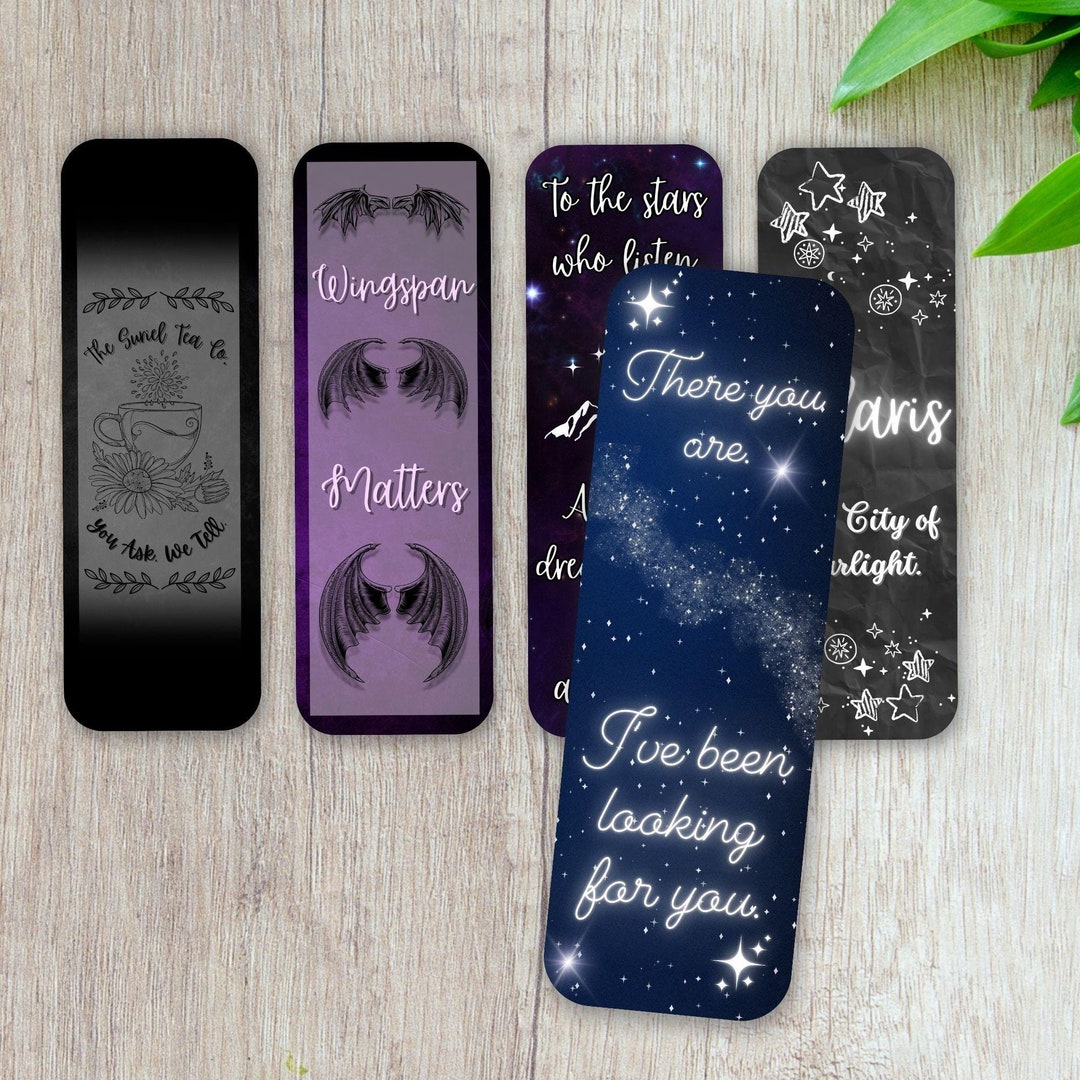 ACOTAR Bookmarks Bookmark Bundle Variety of Bookmarks Sarah J Maas ...