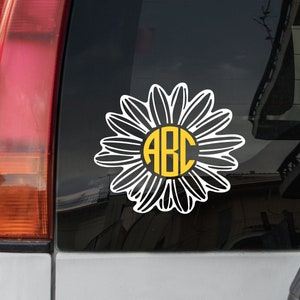 Daisy Monogram Vinyl Decal | Daisy Decal | Daisy Car Decal | Daisy ...
