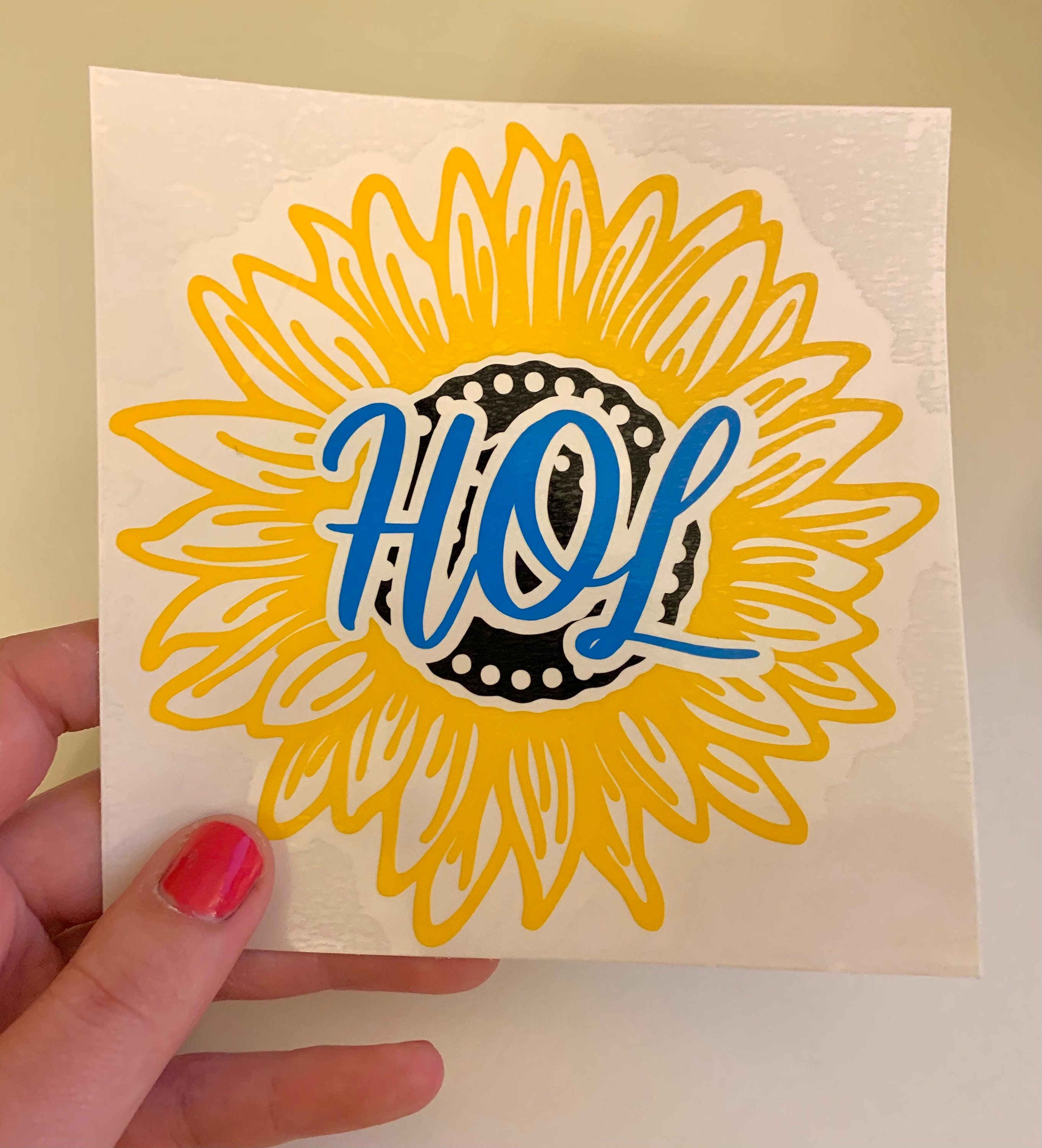 Sunflower Name Vinyl Decal Sunflower Decal Sunflower | Etsy