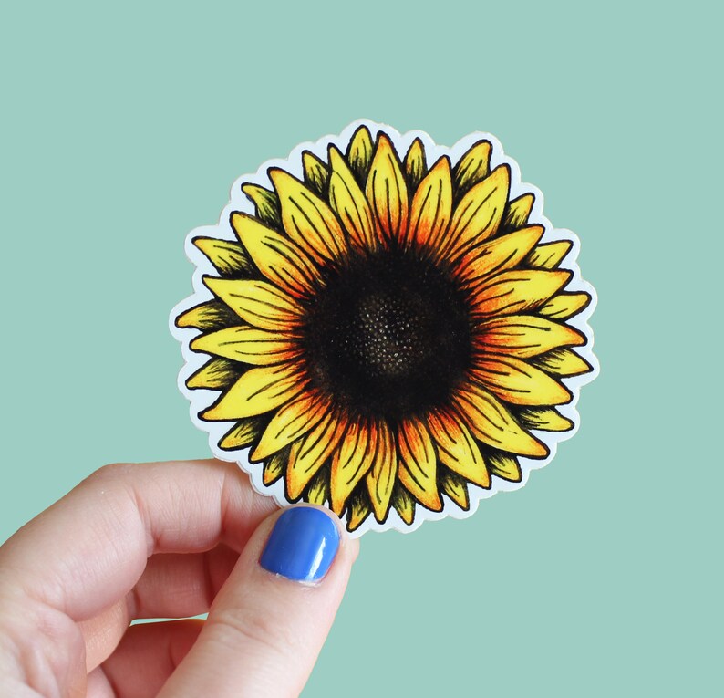 Sunflower Sticker Sunflower Decal Sunflower Gift - Etsy