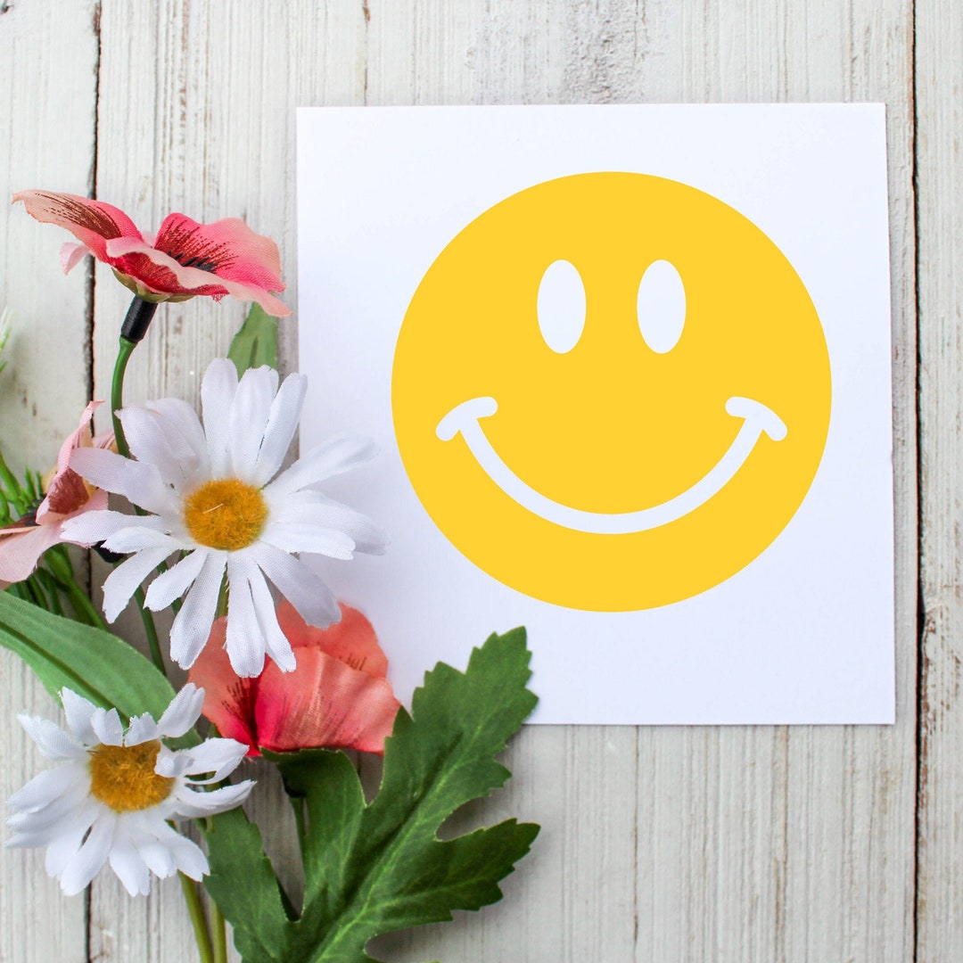Smiling Face Decal | Smile Face Decal | Happy Face Decal | Smiling ...
