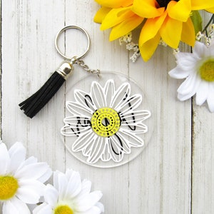 Daisy Keychain | Daisy Name Keychain | Daisy Gift | Coworker Gift ...