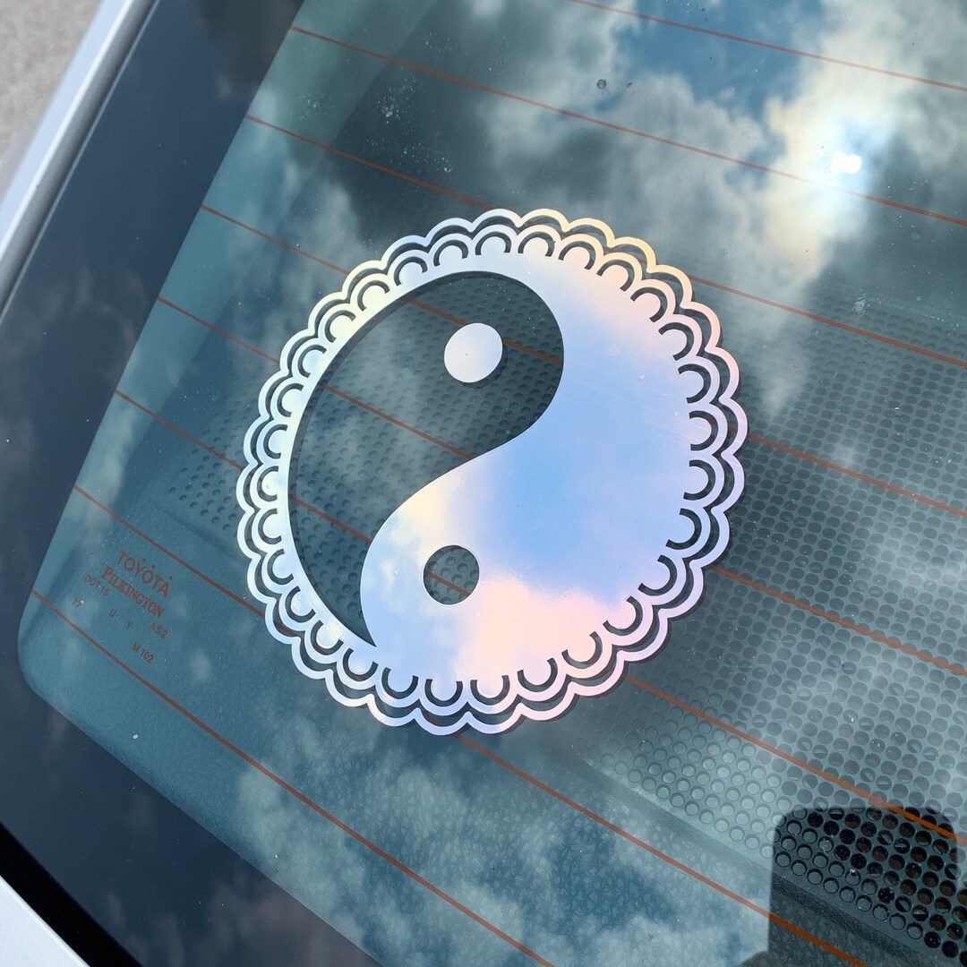 Yin and Yang Holographic Decal | Yin Yang Decal | Yin and Yang Car ...