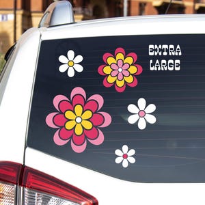 Retro Daisy Decal Set | Daisy Decal | Daisy Car Decal | Cute Car Decal ...