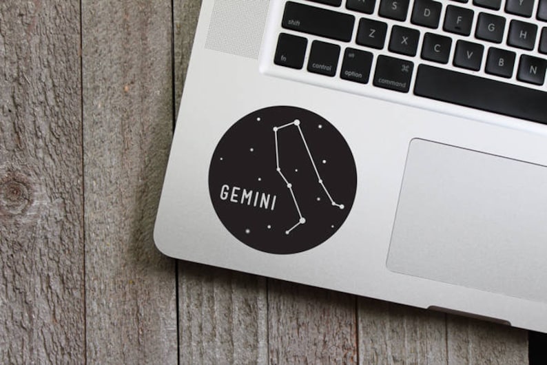 Gemini Vinyl Decal Zodiac Sign Decal Astrological Sign - Etsy