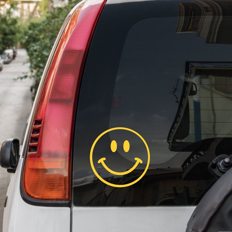 Smiling Face Decal Smile Outline Decal Smile Face Decal - Etsy