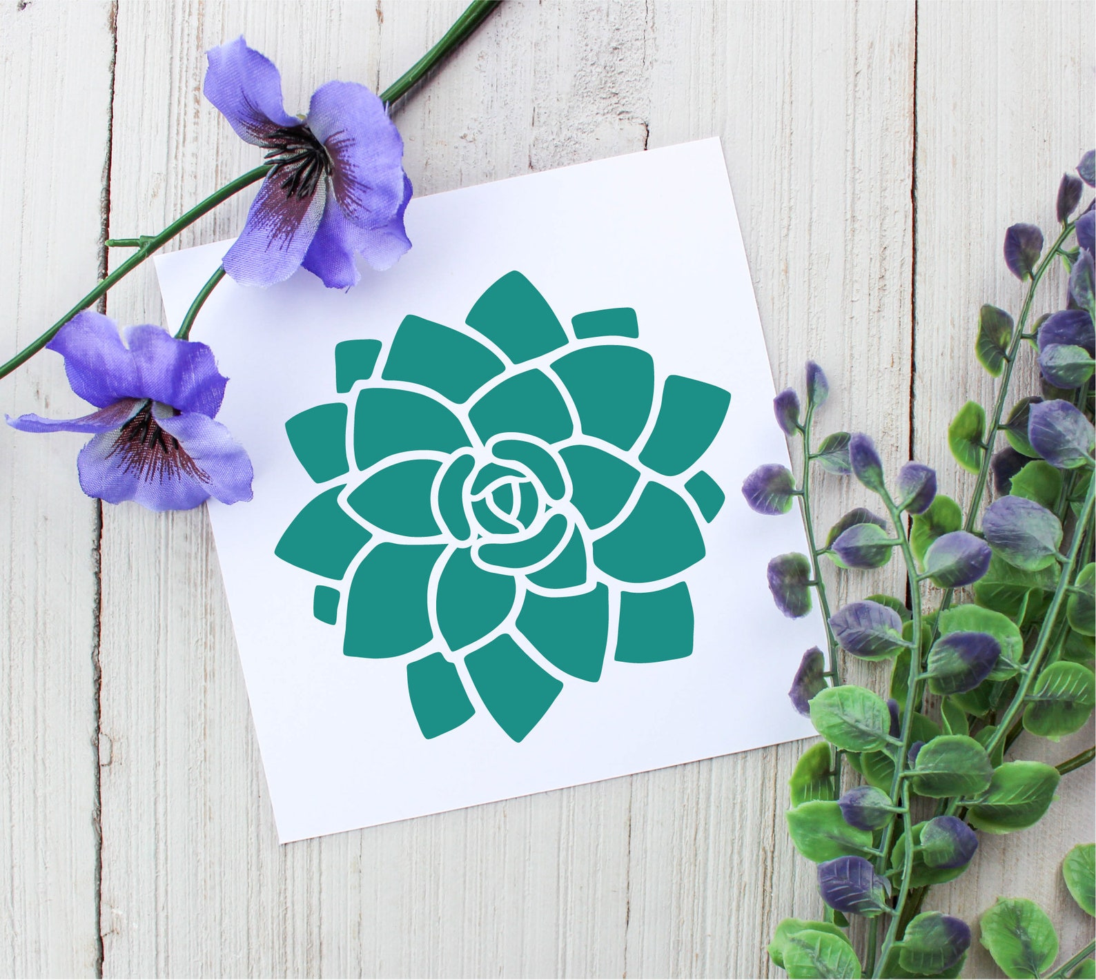 Succulent Vinyl Decal | Succulent Decal | Succulent Sticker | Succulent ...