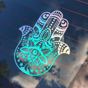 Holographic Hamsa Vinyl Decal | Hamsa Car Decal | Hamsa Decal | Hamsa ...