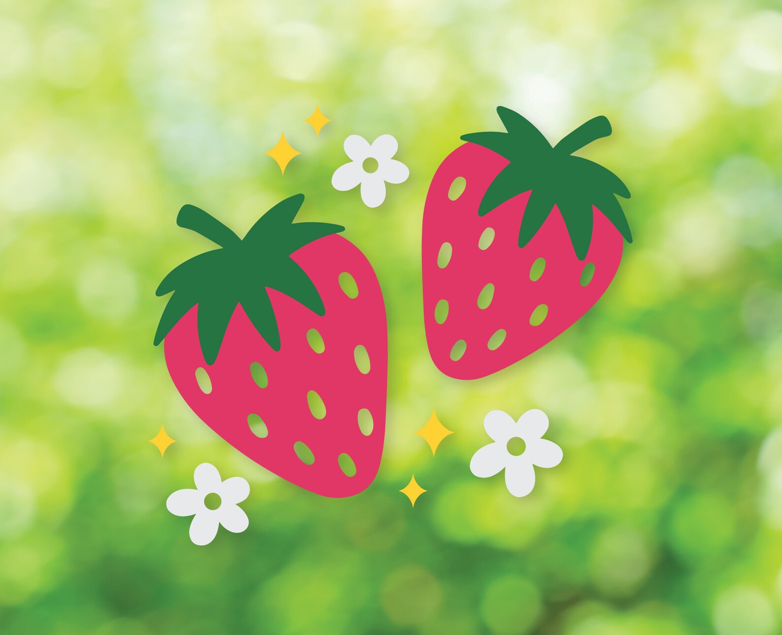 Strawberry Vinyl Decal Strawberry Car Decal Strawberry - Etsy