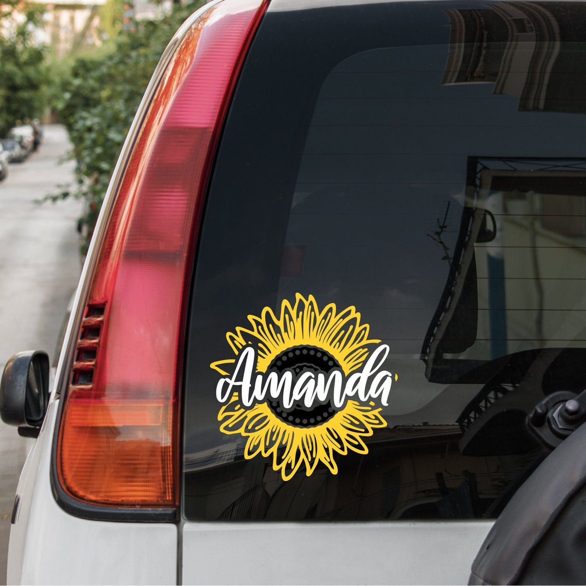 Sunflower Name Vinyl Decal Sunflower Decal Sunflower | Etsy