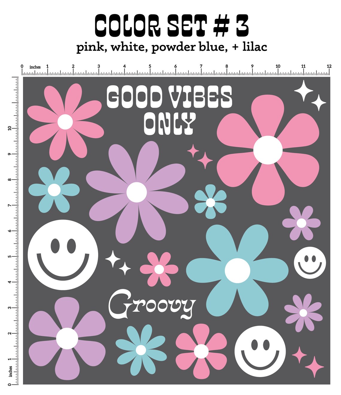 Groovy Daisy Decal Set of 21 | Daisy Decal | Daisy Car Decal | Daisy ...