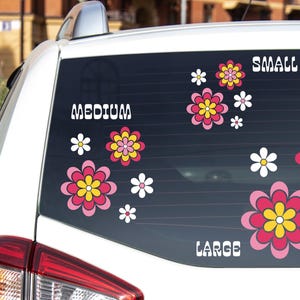 Retro Daisy Decal Set | Daisy Decal | Daisy Car Decal | Cute Car Decal ...