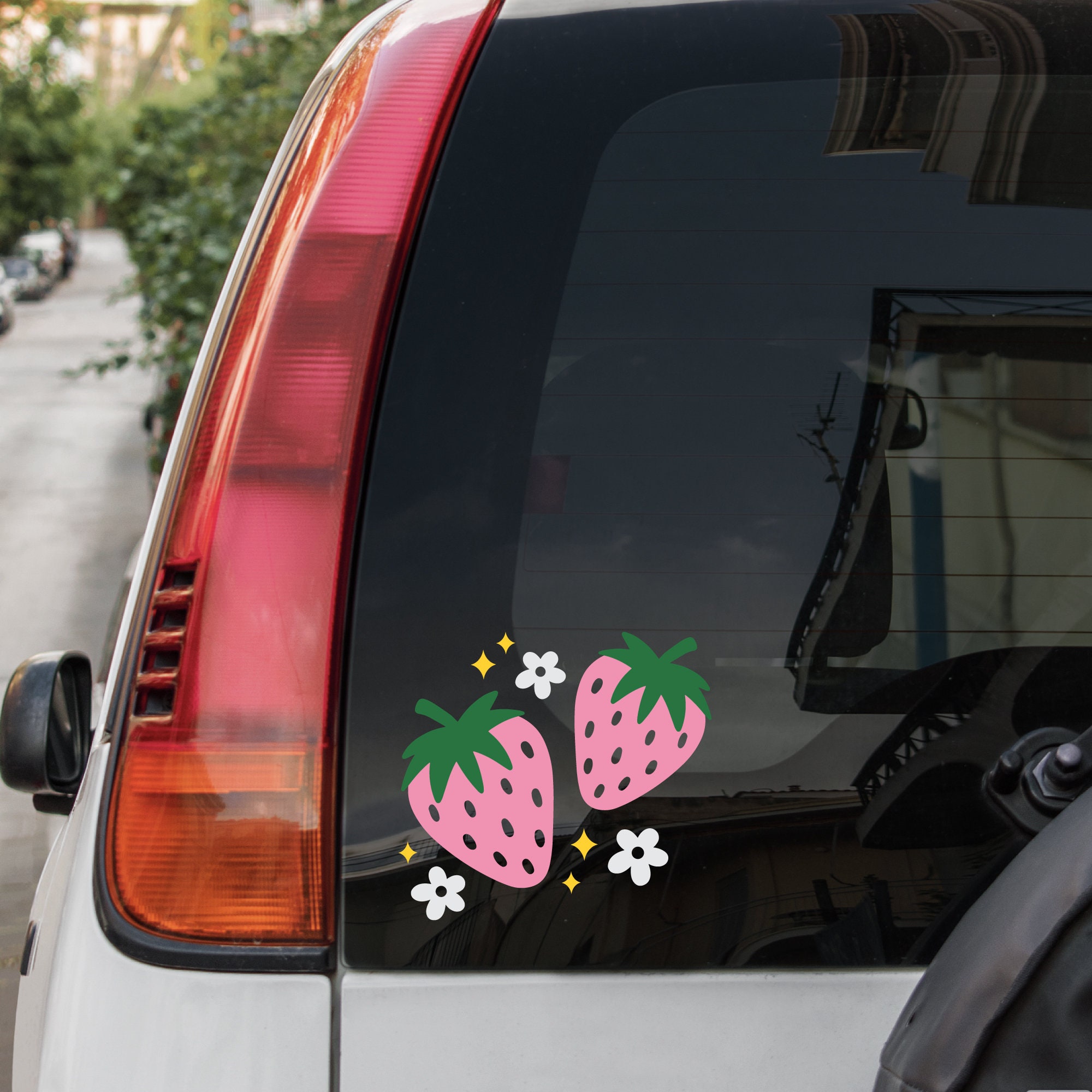 Strawberry Vinyl Decal Strawberry Car Decal Strawberry - Etsy