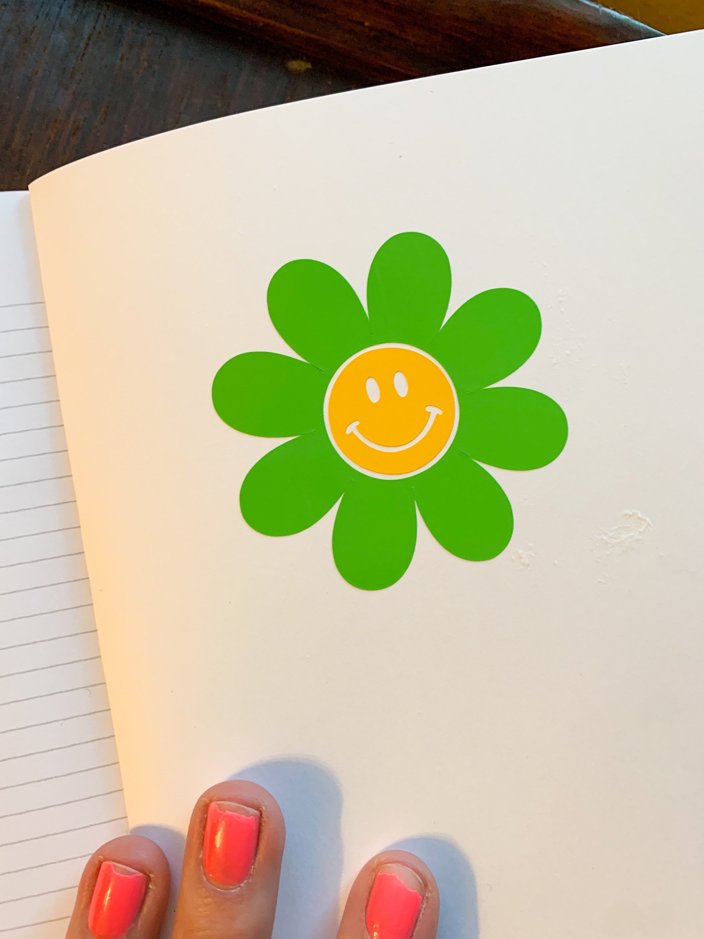 Smiling Face Daisy Vinyl Decal | Smile Face Decal | Smiling Face Car ...