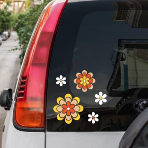 Retro Daisy Decal Set | Daisy Decal | Daisy Car Decal | Cute Car Decal ...