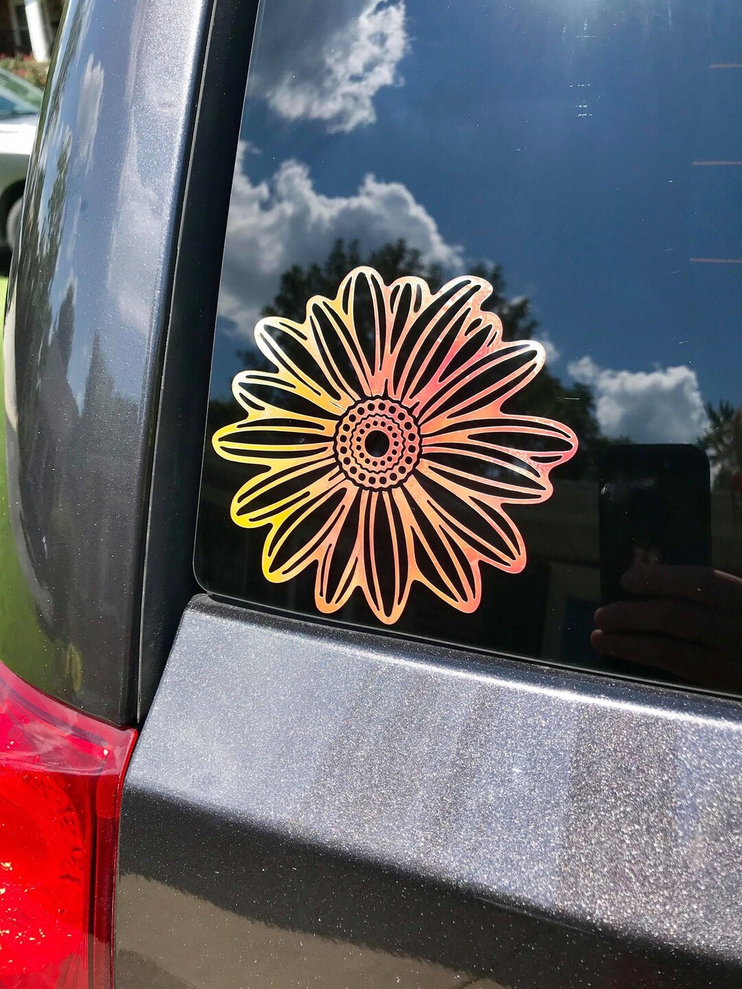 Holographic Daisy Vinyl Decal | Daisy Decal | Daisy Vinyl Decal | Daisy ...