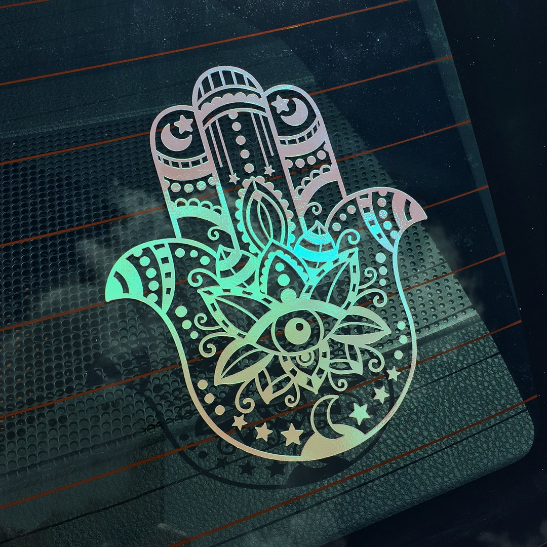 Holographic Hamsa Vinyl Decal | Hamsa Car Decal | Hamsa Decal | Hamsa ...